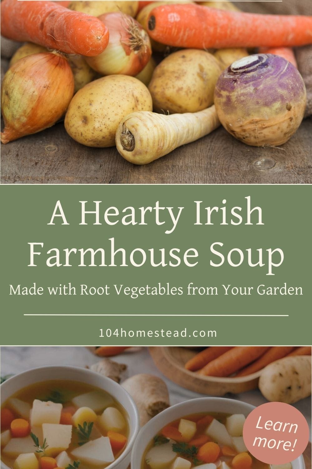 Hearty Irish Farmhouse Soup with Root Vegetables